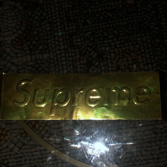 Supreme | Design | Supreme Gold Box Logo Sticker Fw22 | Poshmark